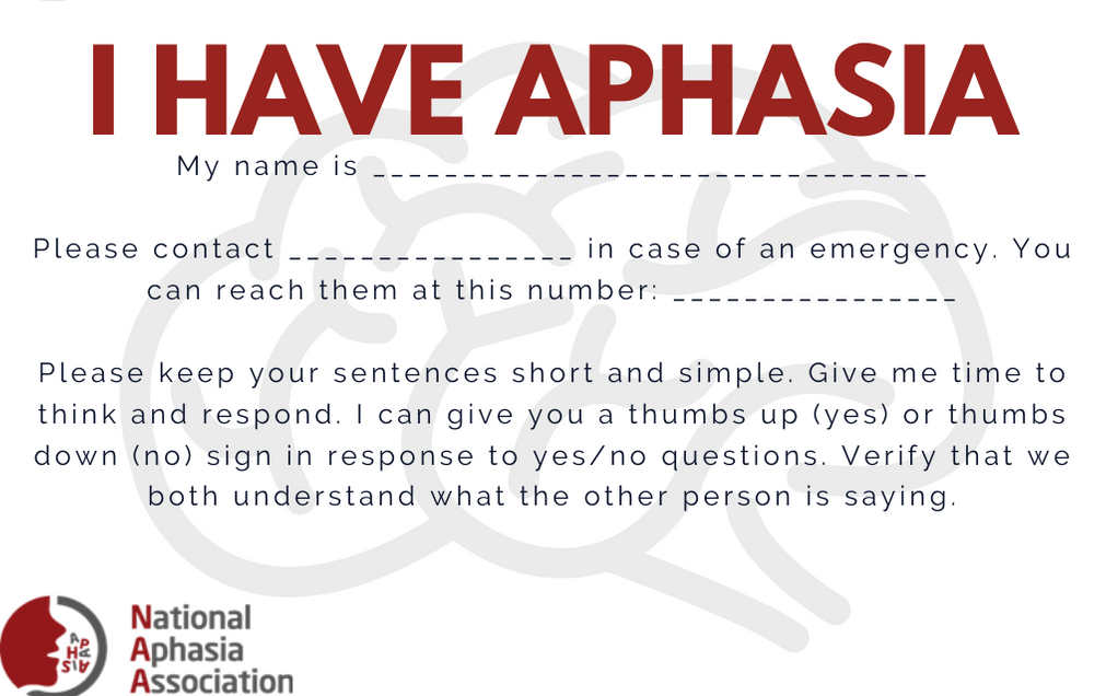 Explaining Aphasia to Other People - National Aphasia Association